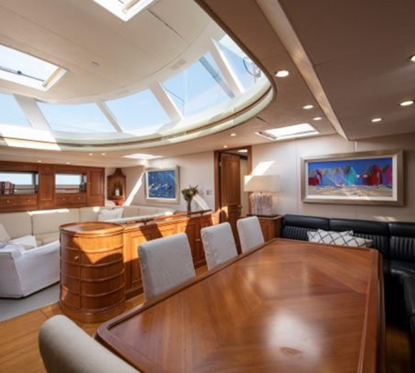 Tripp Design Image Gallery - Saloon And Dining Area - 39m Vitters Yacht G2 - Main Shot – Luxury ...